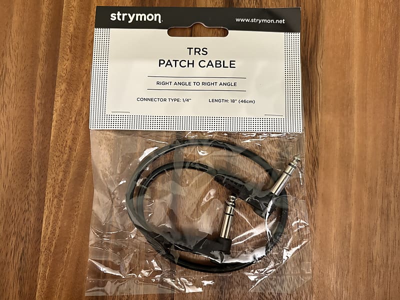 Strymon 1/4″ TRS to 1/4″ TRS Right Angle Cable, 18in long | Reverb