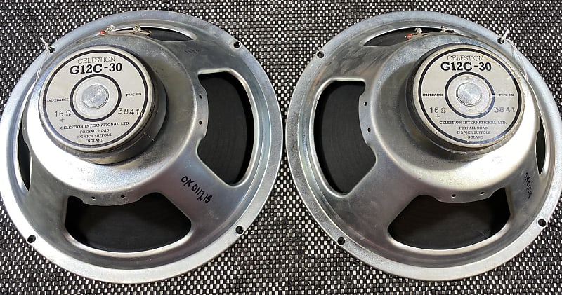 1984 Set Of 2 Celestion G12C-30 Speakers | Reverb