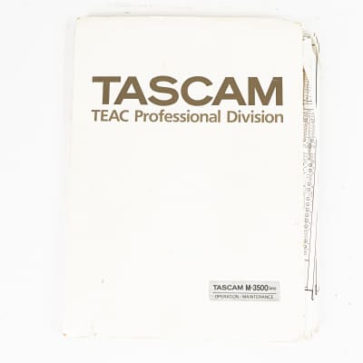 Tascam M-3500 Mixing Console Operation / Maintenance | Reverb UK