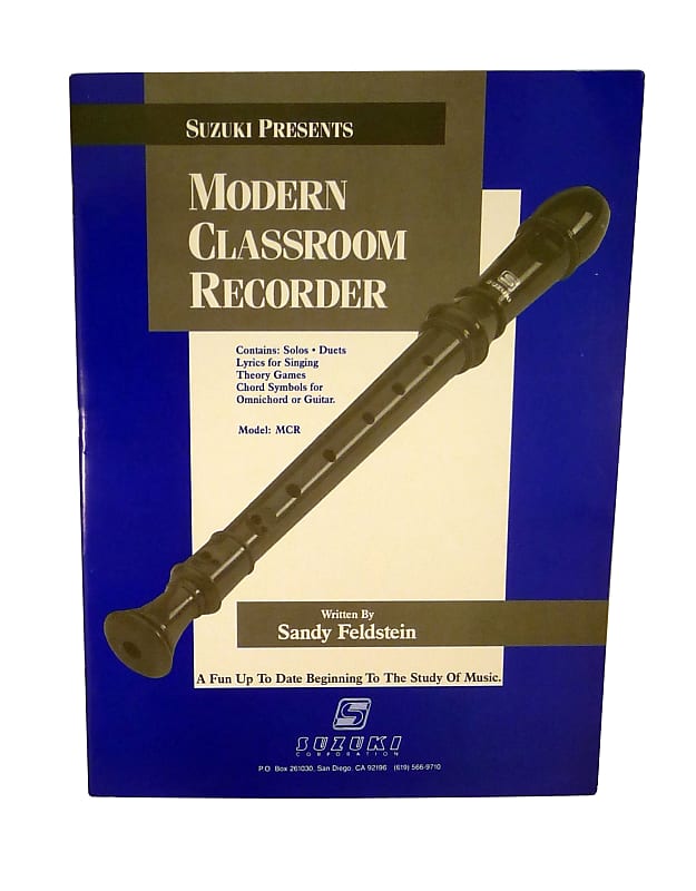 Suzuki Modern Classroom Recorder Method Book | Reverb