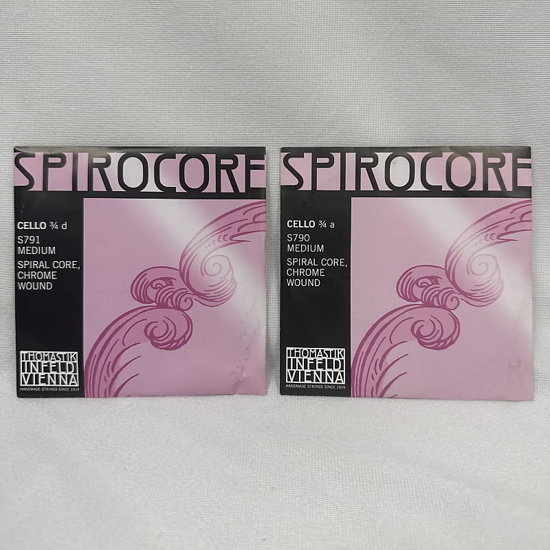 Thomastik-Infeld Spirocore 3/4 S791 and S792 Medium Cello D | Reverb