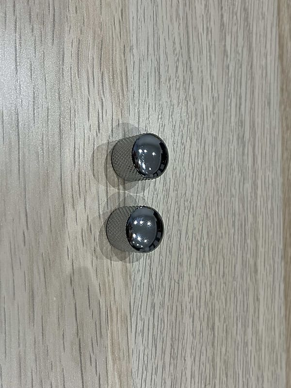 Guitar Guitar non-locking metal dome knobs x2 Chrome | Reverb UK