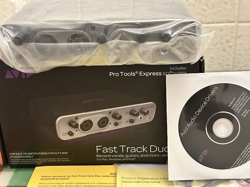 Avid Fast Track Duo USB Interface, Avid Driver DVD, Cable & | Reverb