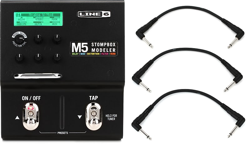 Line 6 M5 Stompbox Modeler Pedal Bundle with D'Addario | Reverb