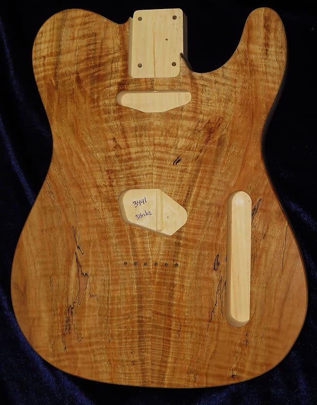 Flamed Spalted Maple Top \ Aged Pine Telecaster Tele Body | Reverb