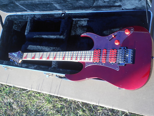 Ibanez Candy Red RG 770 Maple Neck Red Inlays Matching | Reverb