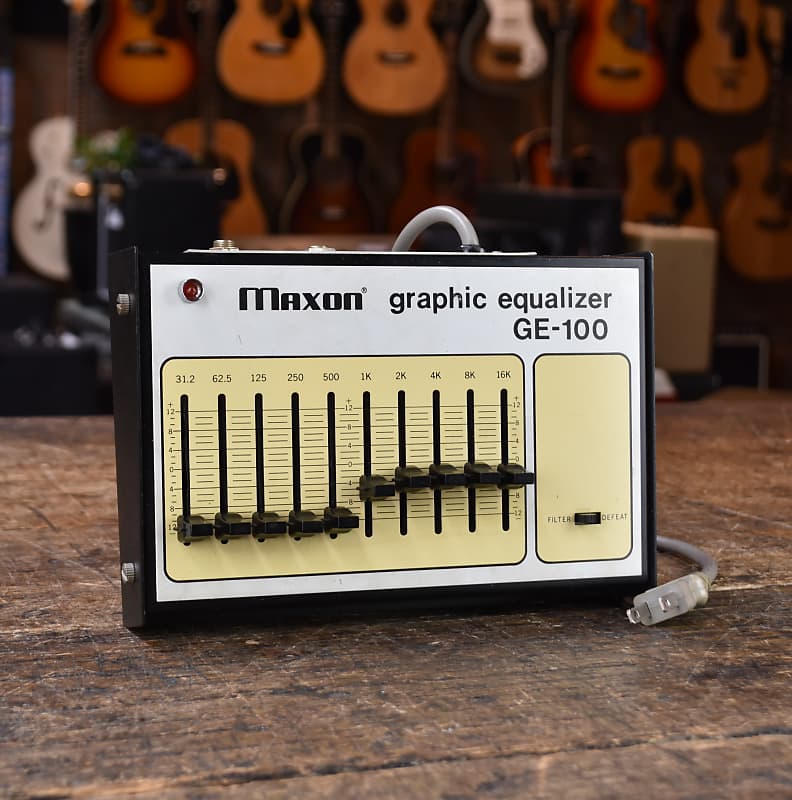Maxon GE-100 Graphic Equalizer 1970's - Black and Creme | Reverb