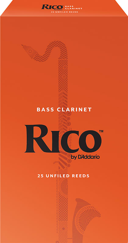 Rico Bass Clarinet Reeds - #4, 25 Box | Reverb