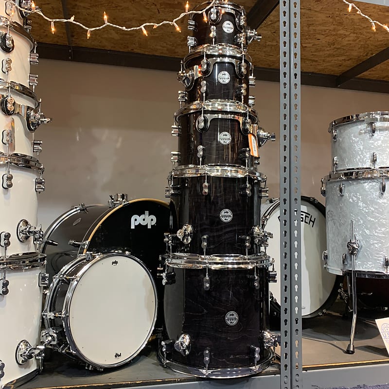 PDP PDCM2217ES Concept Maple 7-Piece Shell Kit in Ebony Stain | Reverb