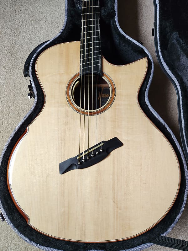 Hozen Guitars Baritone Fanned Fret MJ Adirondack Spruce Top, | Reverb