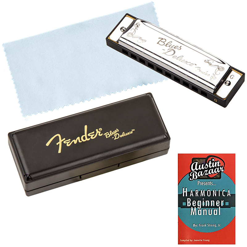 Fender Blues Deluxe Harmonica - Key of G w/ Carrying Case | Reverb