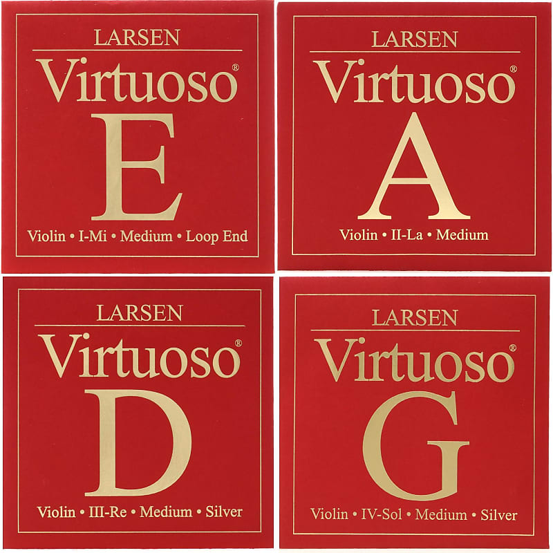 Larsen Virtuoso Violin String Set - 4/4 Size Loop-end E | Reverb