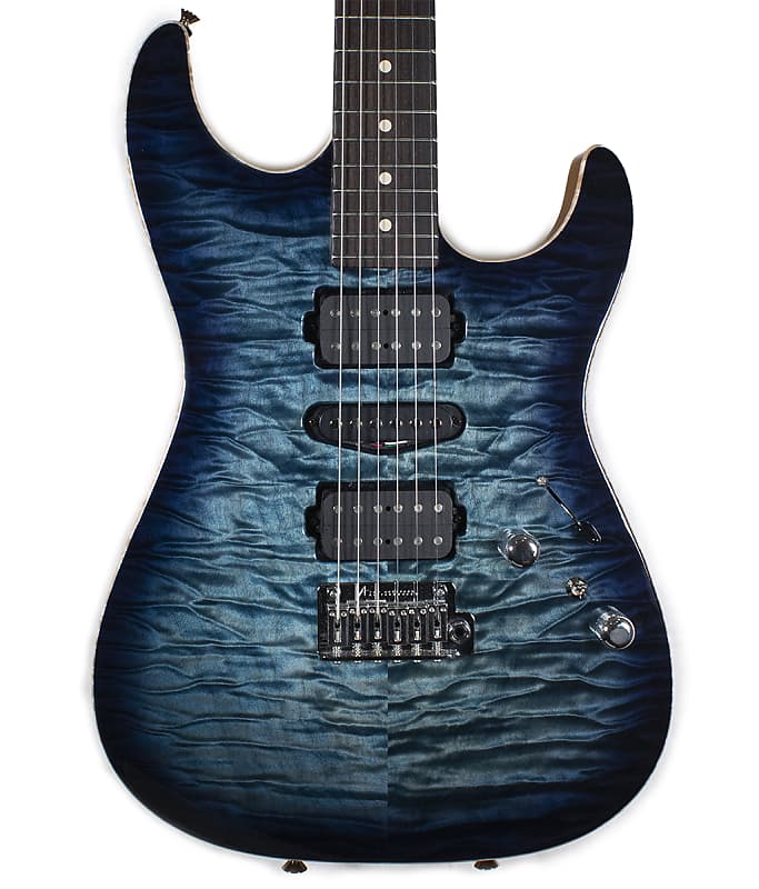 Tom Anderson Drop Top Arctic Blue Burst Electric Guitar with | Reverb