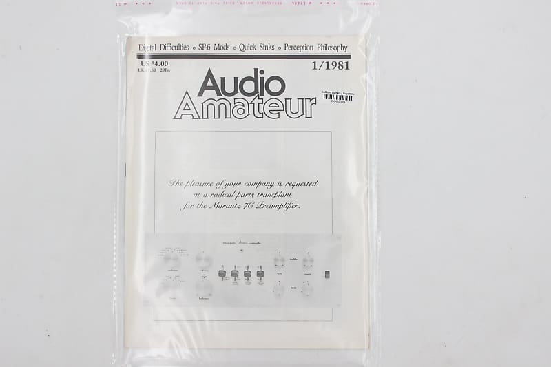 The Audio Amateur No. 1/1981 Vintage Amp Magazine (Marantz 76 | Reverb