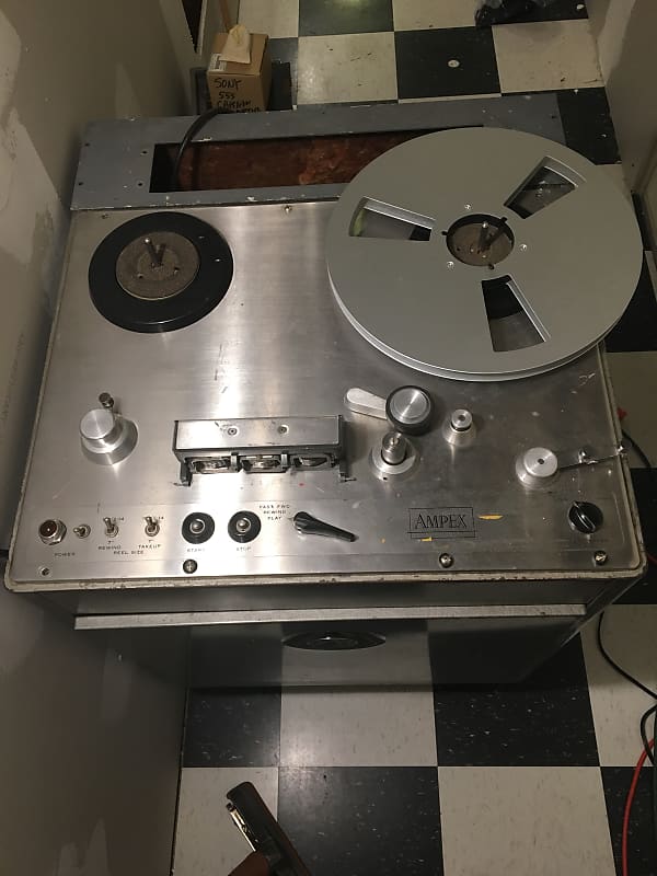 Ampex 300/3200 machine in washtub cabinet | Reverb