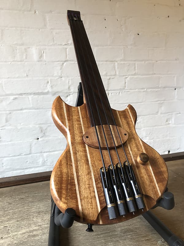 Letts Grendel mini headless fretless 4 string bass guitar | Reverb