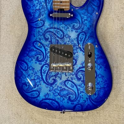 Firefly Tele Style Electric Guitar * Blue Paisley * Fire Fly | Reverb