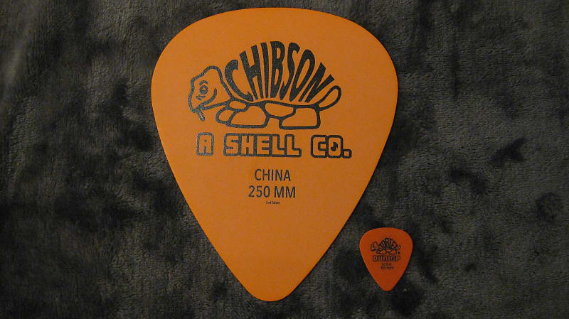 Chibson Giant pick with spelling error | Reverb