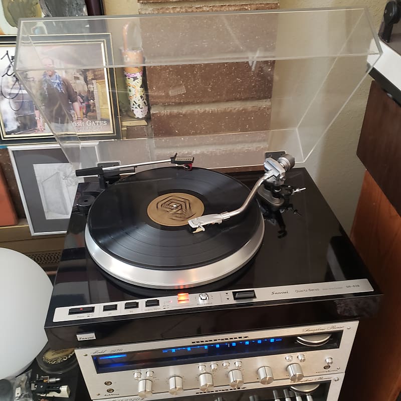Sansui SR-838, Piano Black, Rare OG SV-43 cartridge, | Reverb