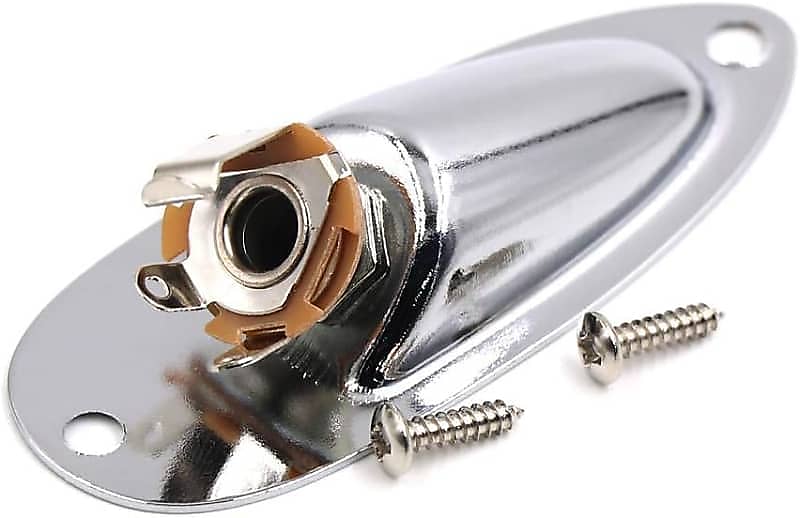 Guitar Input Jack Socket Plate Output Loaded Boat Style 1/4 | Reverb