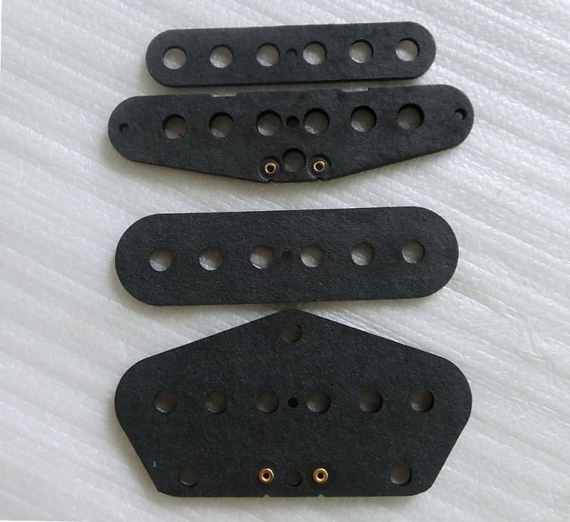 Black Neck and Bridge Tele Style Guitar Pickups Bobbin Base | Reverb