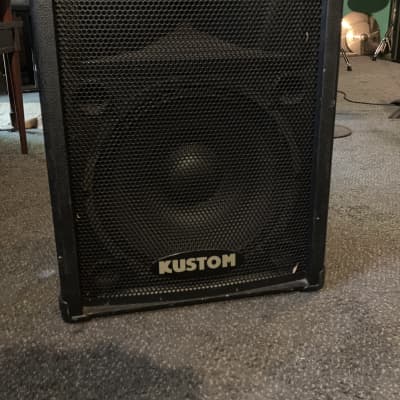 Pair of Kustom KPC15 15" PA Speaker Cabinets with Horns - | Reverb