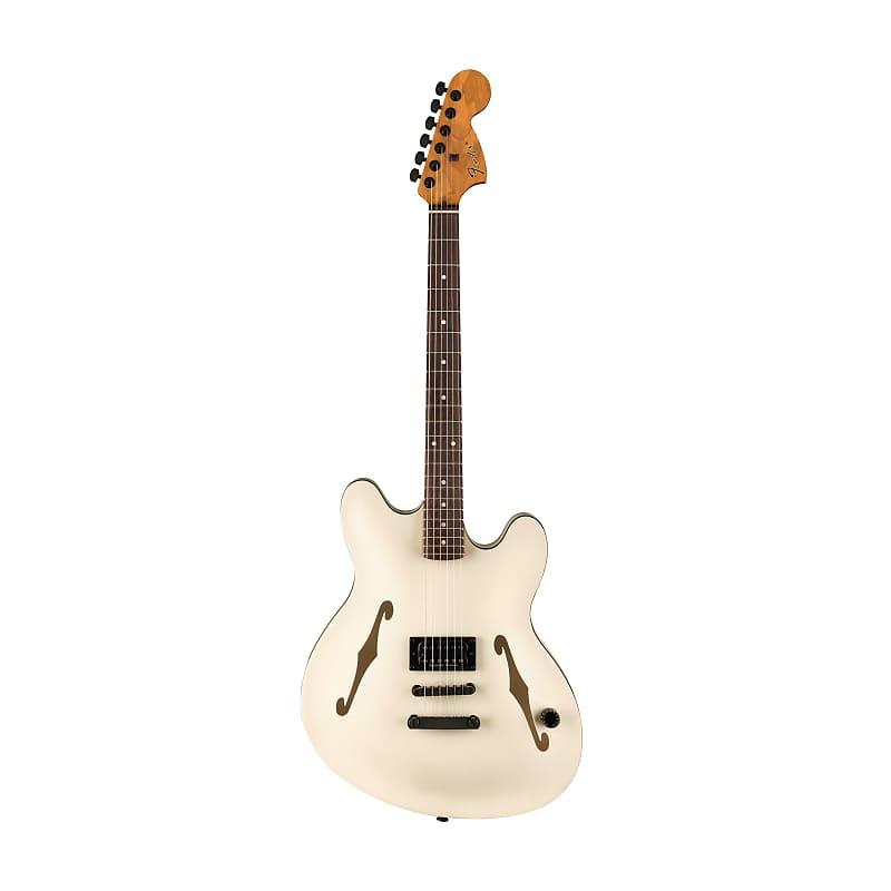 Fender Tom DeLonge Starcaster Electric Guitar, RW FB, Olympic | Reverb