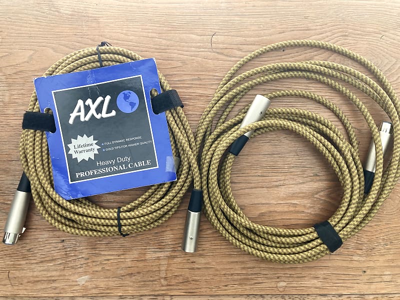 AXL Professional XLR Cables - Tweed Braided (2) | Reverb