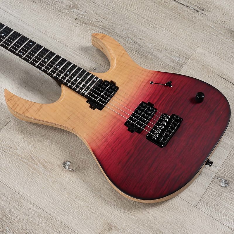 Mayones Duvell Elite V24 6 B27" Baritone Guitar, 5A Flame | Reverb