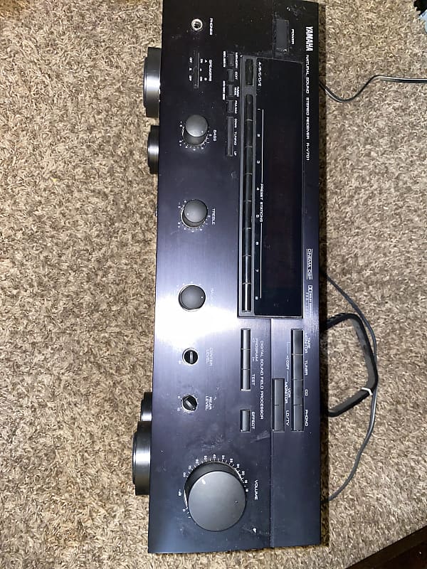 Yamaha stereo amplifier with remote control R-v701 1995 Black | Reverb