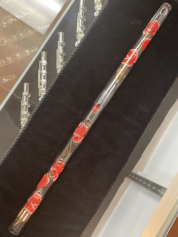 Hall Crystal Flutes - Rose w/ Gold and Flute Cleaning Rod | Reverb