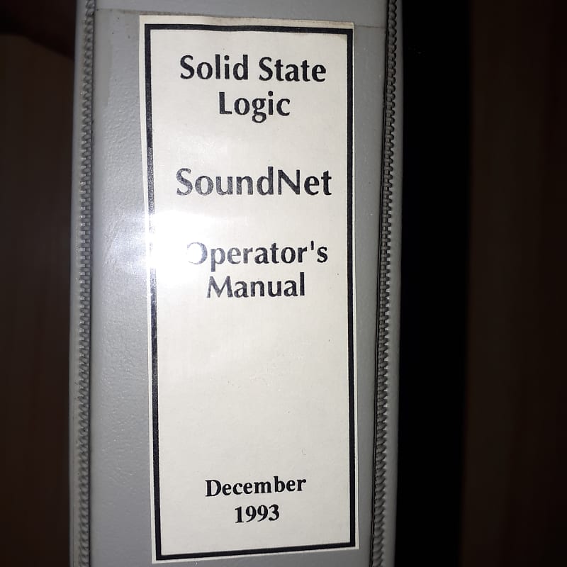 Solid State Logic SoundNet Operators Manual 1993 | Reverb