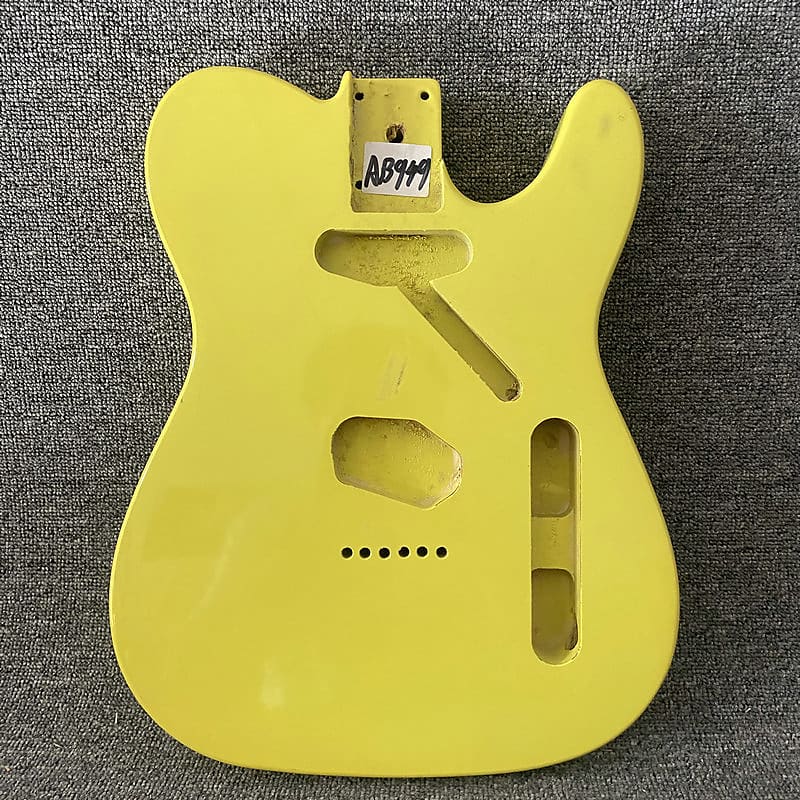 Yellow Telecaster Tele Style Guitar Single Cut Body | Reverb