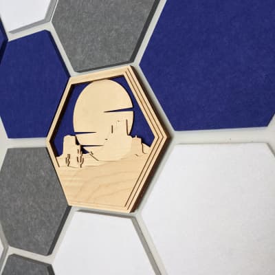 Acoust-Hex - Wood Hexagon Sound Diffuser Acoustic Wall Panel | Reverb