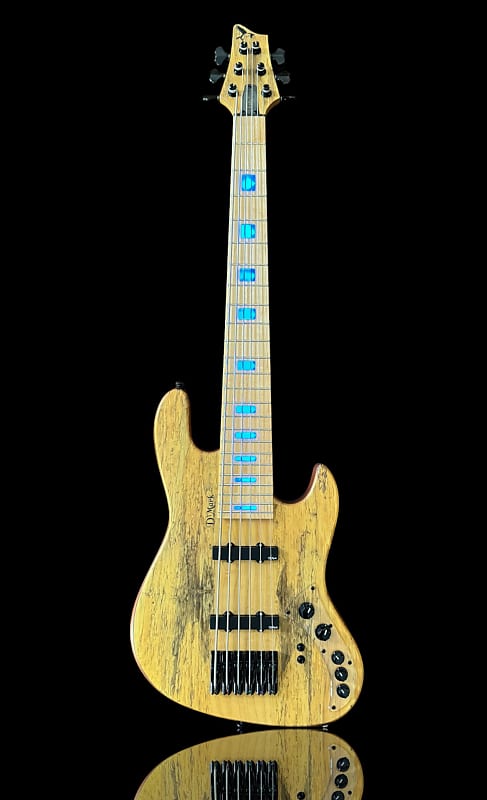 D'Mark Jazz 6 - Spalted Maple WITH LEDS 2022 - Satin | Reverb