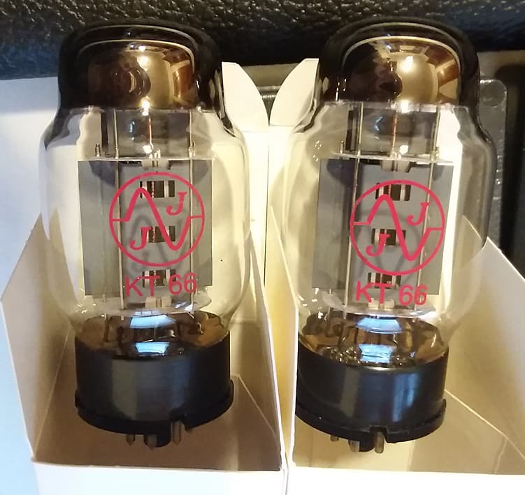JJ KT66 pair matched power tubes NEW in white boxes | Reverb