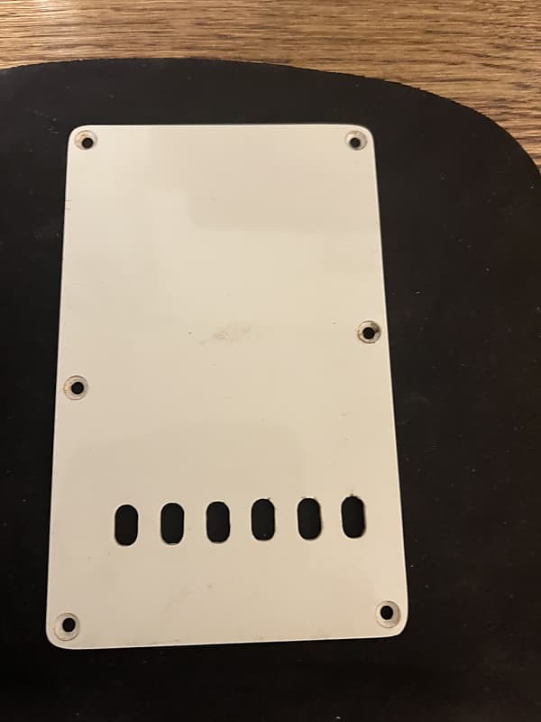 Fender Stratocaster tremolo back plate/cover 1973 White | Reverb