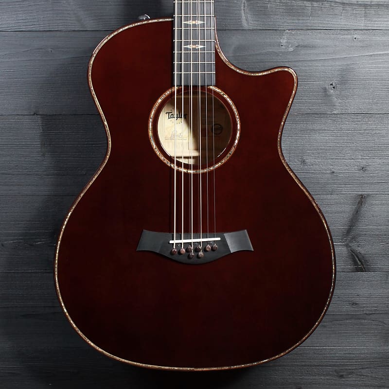 Taylor Custom 8-String Baritone Black Limba NAMM C14ce B4023 | Reverb