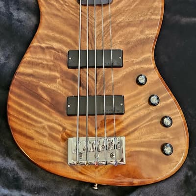 SJ Custom Guitars,CLEARENCE SALE,5 string Jazz bass, 5A Flame | Reverb