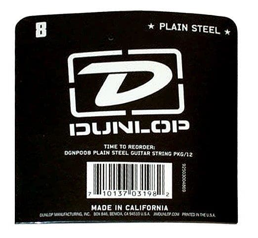 Dunlop DPS008 Plain Steel Guitar String .008 | Reverb