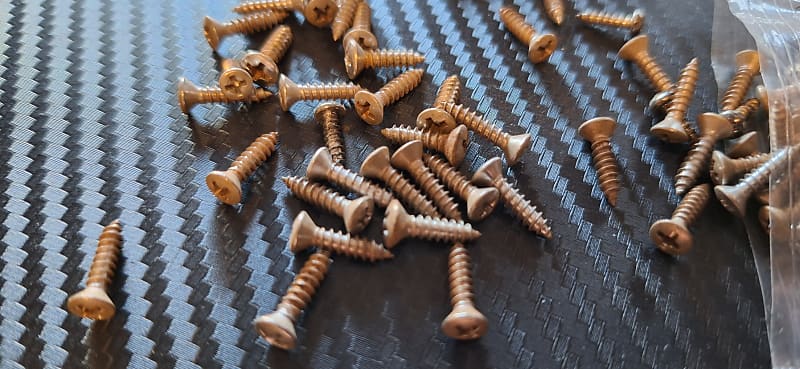 AGED pickguard screws for stratocaster telecaster p bass etc | Reverb