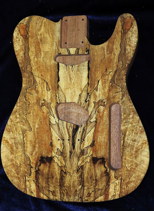 Highly Spalted Maple Top \ Mahogany Telecaster Tele Body 6lbs | Reverb