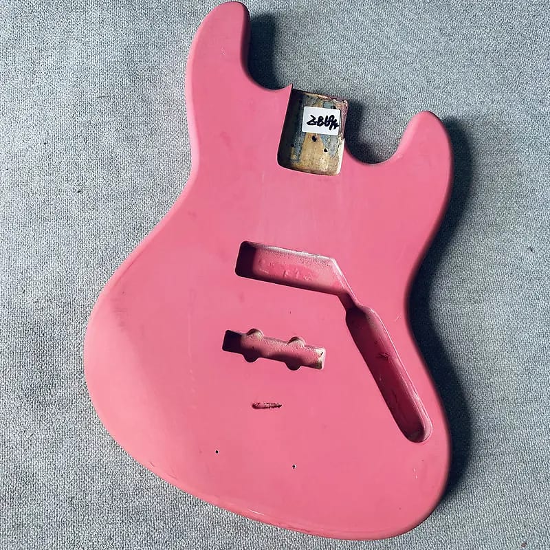 Pink 4 String Jazz Bass Style Basswood Body | Reverb