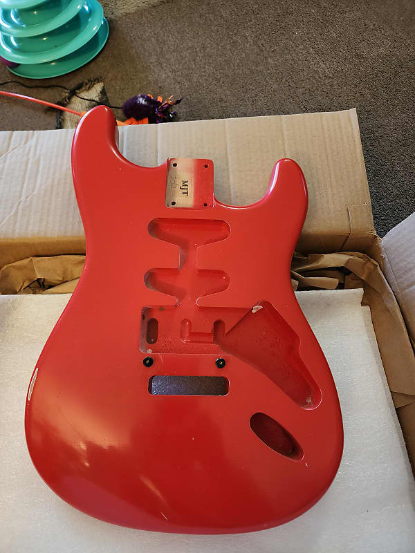 MJT Fiesta Red Strat Body 2020 - Fiesta Red | Reverb