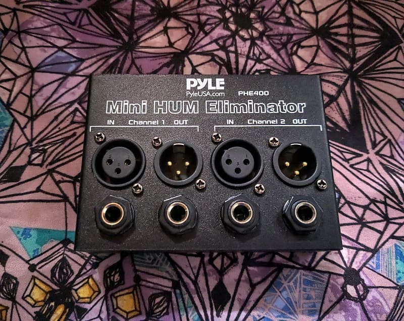 Pyle PHE400 Mini Hum Eliminator Black Two-Channel Compact | Reverb