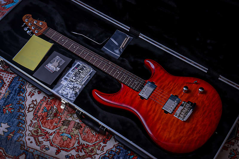 ERNIE BALL USA Music Man Signature Luke III HH "Cherry Burst | Reverb