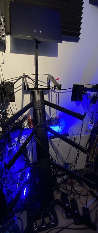 K&M Spider Pro Three (3) Tier Keyboard Stand with laptop | Reverb