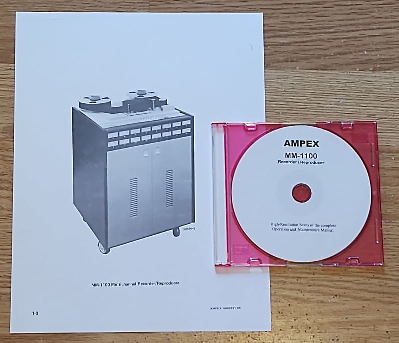 AMPEX MM-1100 Recorder / Reproducer Operation and Maintenance | Reverb