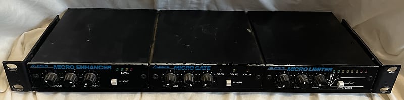Alesis Mirco Enhancer, Micro Gate, Micro Limiter in Rack | Reverb