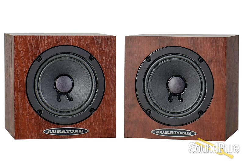 Auratone 5C Super Sound Cube (Pair) Mahogany Wood grain | Reverb
